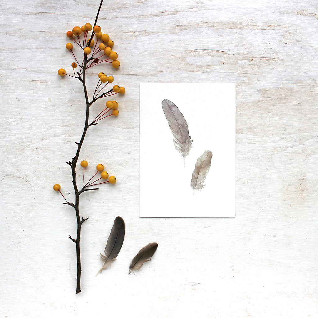 Sparrow Feathers Art Print – Trowel and Paintbrush
