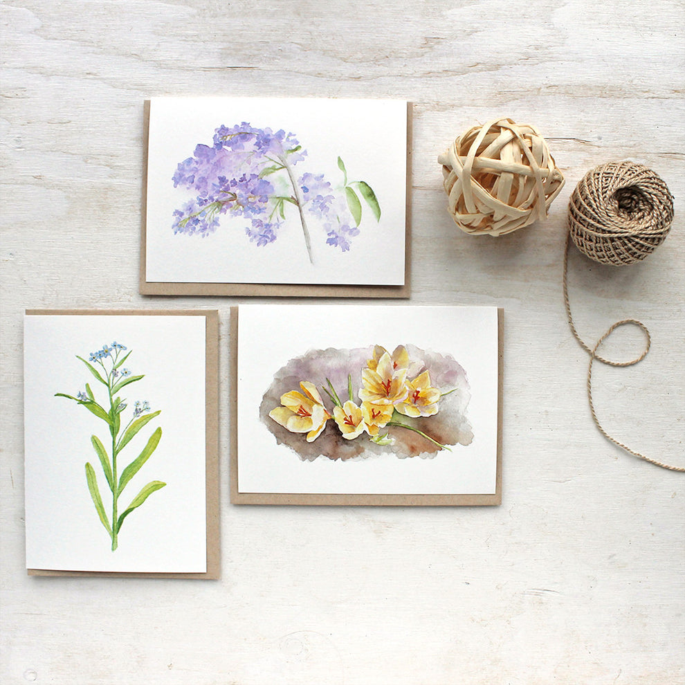 Spring Flower Cards - Set of 3 – Trowel and Paintbrush