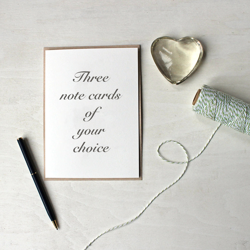 Three Note Cards, Your Choice of Design – Trowel and Paintbrush