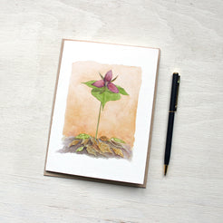 Red Trillium Note Cards – Trowel and Paintbrush